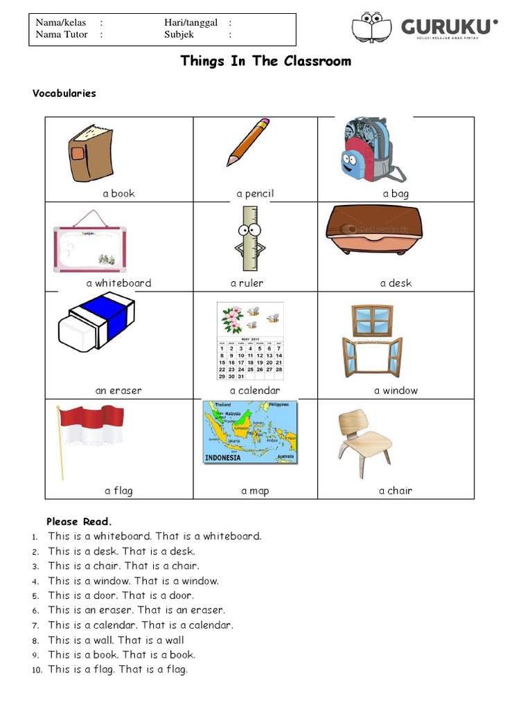 Things in The Classroom 3 SD | PDF | Classroom