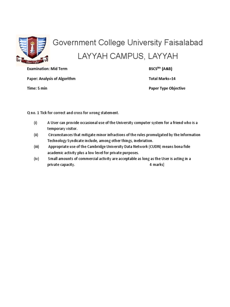 Gcuf Bscs 8th Prof | PDF | Privacy | Information Technology