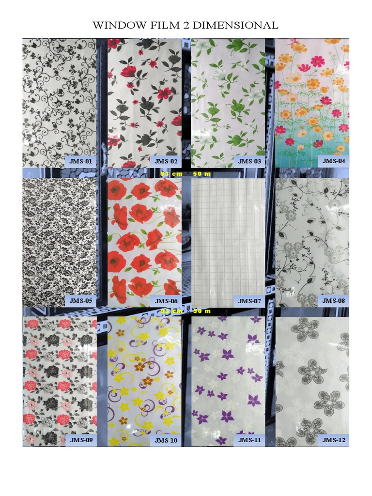 Window Film 2 Dimensional: JMS-04 JMS-03 JMS-01 JMS-02 | PDF