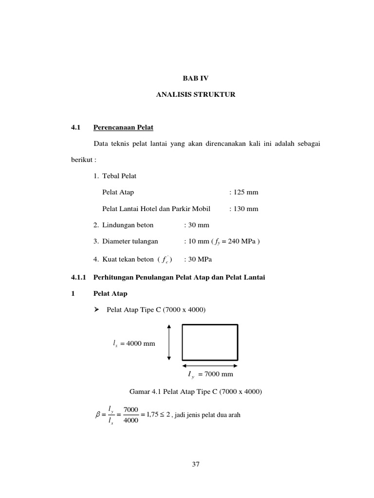 Perhitungan Pelat | PDF
