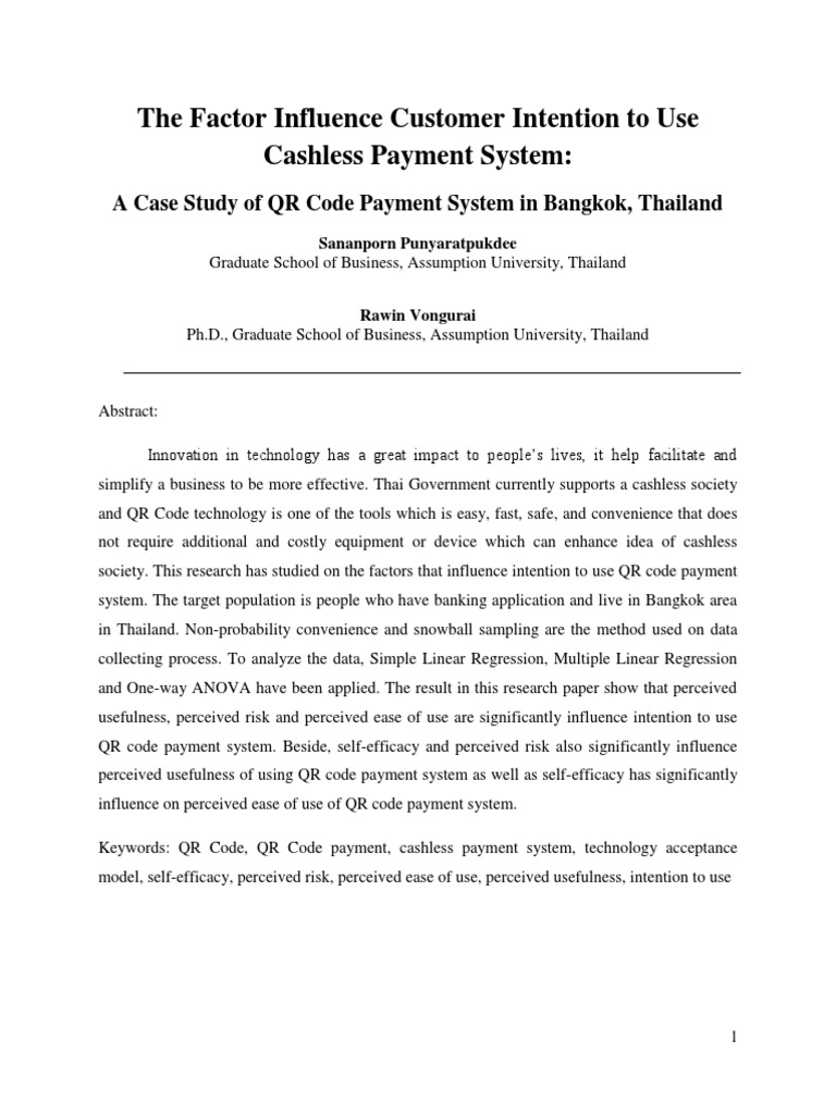 Cashless Payment | PDF | Correlation And Dependence | Analysis Of Variance