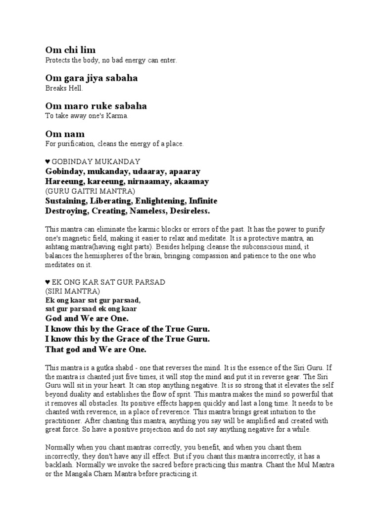 Om Chi Lim | PDF | Mantra | Nondualism