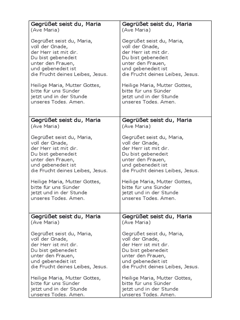 Gegrüßet Seist Du Maria | PDF