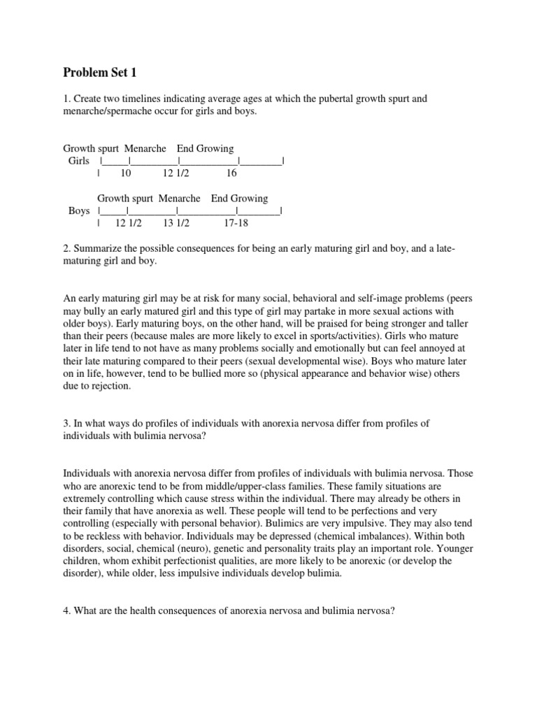 Module 6 - Review Answers | PDF | Bulimia Nervosa | Anorexia Nervosa