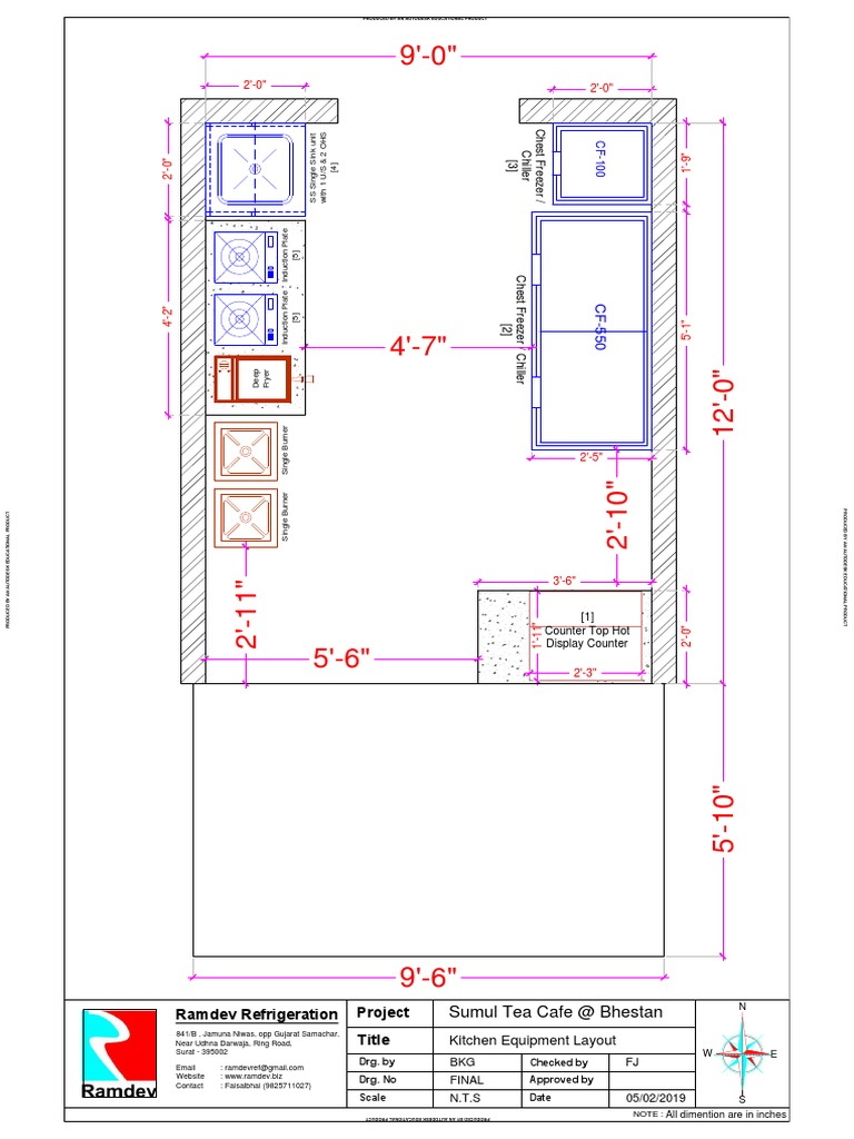 Final - Kitchen Equipment Layout | PDF