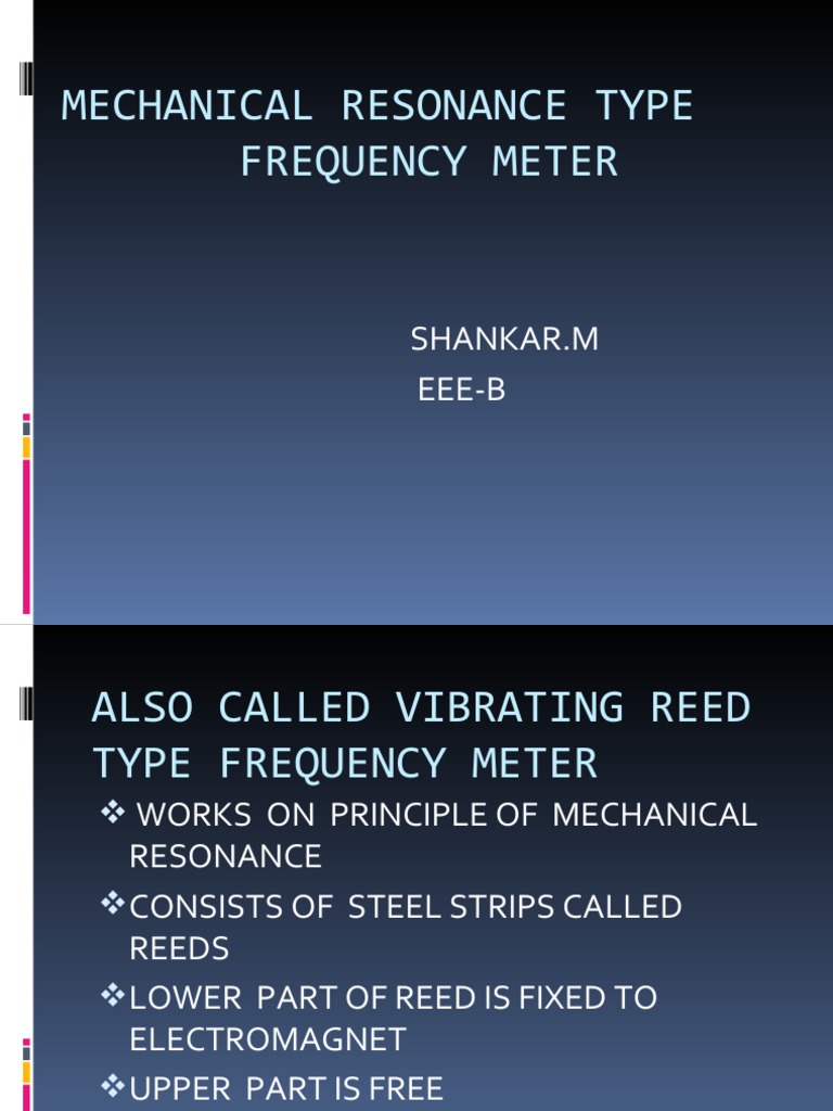 Mechanical Resonance Type | PDF