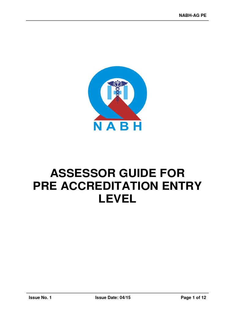 NABH Assessor Guide for Healthcare Organizations | PDF | Regulatory ...