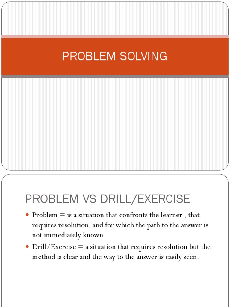 Problem - Solving | PDF | Inductive Reasoning | Reason