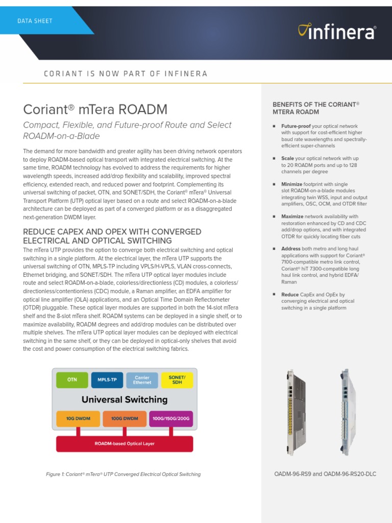 DS Mtera ROADM 74C0226 | PDF | Wavelength Division Multiplexing ...