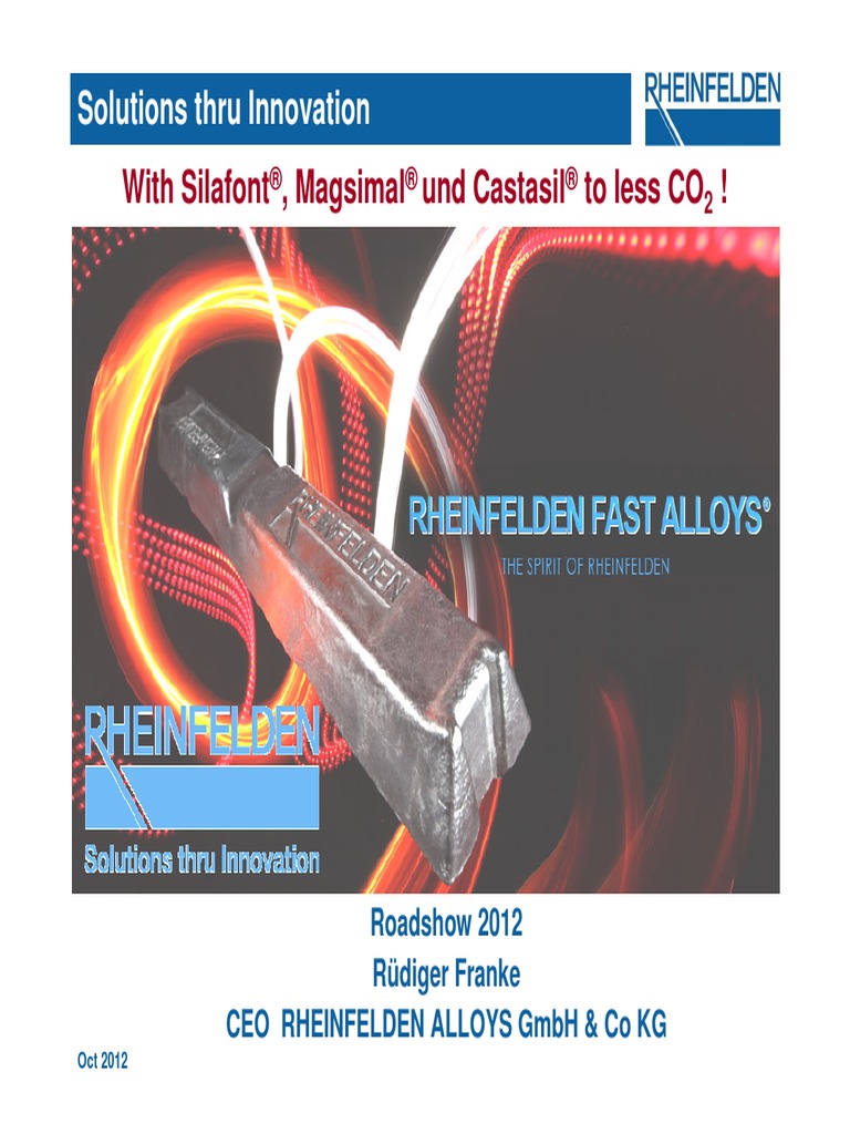 Rheinfelden Silafont®, Magsimal® Und Castasil® 2012 | PDF | Alloy ...