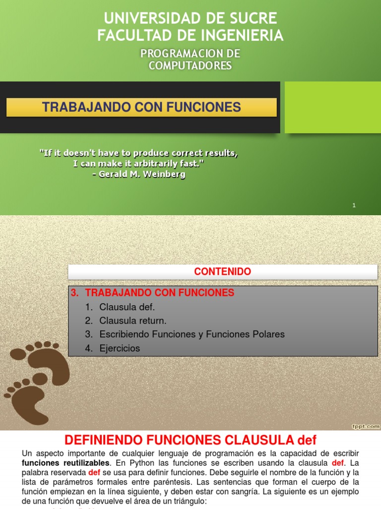 III Trabajando Con Funciones | PDF | Python (lenguaje de programación) | Función (Matemáticas)