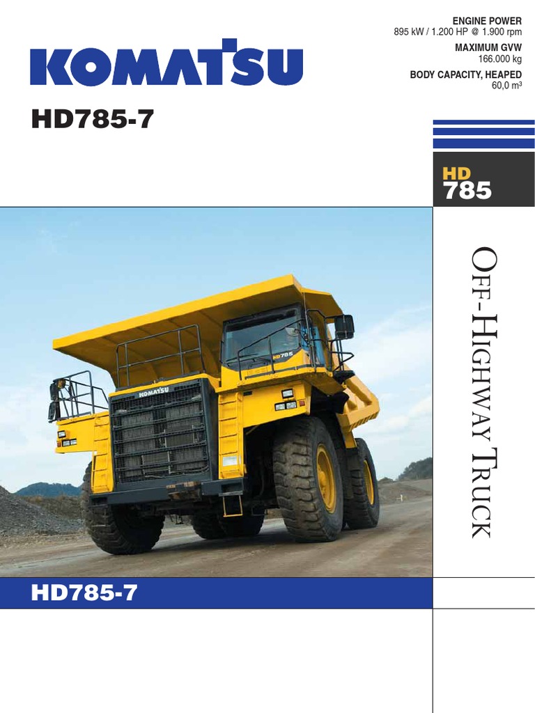 Komatsu Hd785-7 Rigid Dump Trucks | PDF | Automatic Transmission ...