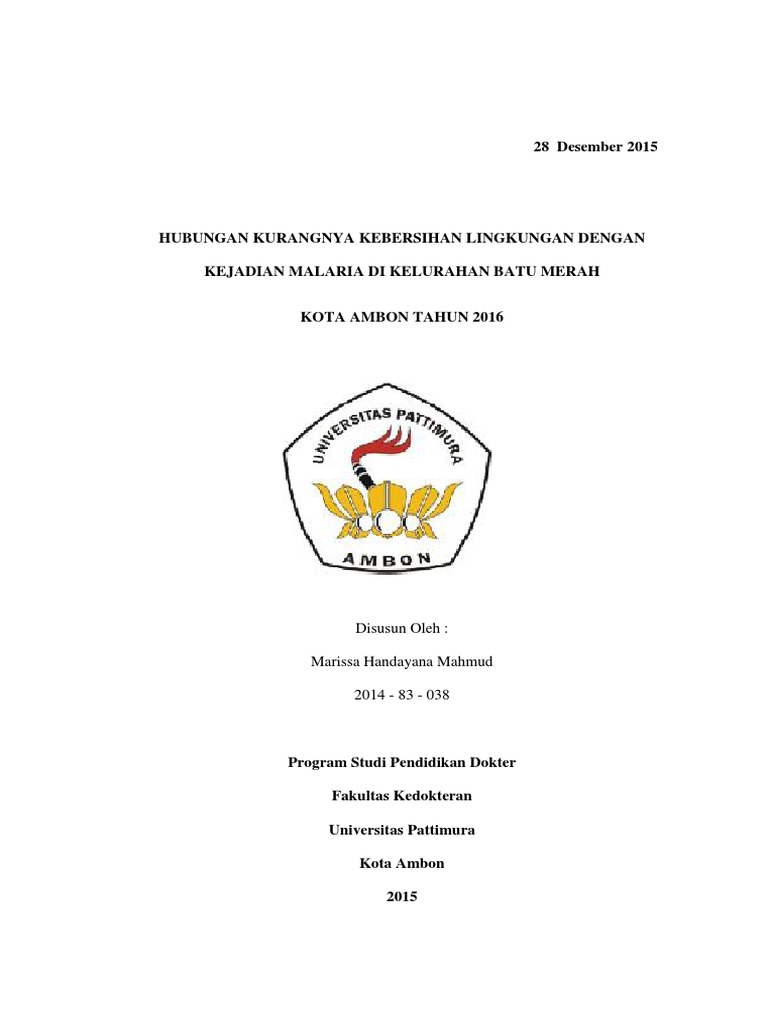 Malaria (Marissa Handayana 2014-83-038) | PDF