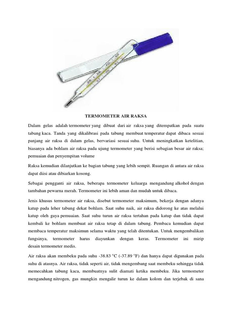 Termometer Air Raksa | PDF