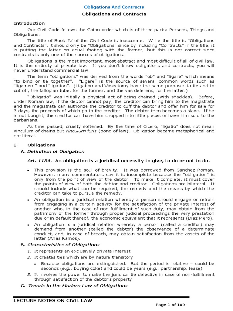 Notes On ObliCon | PDF | Negligence | Legal Liability