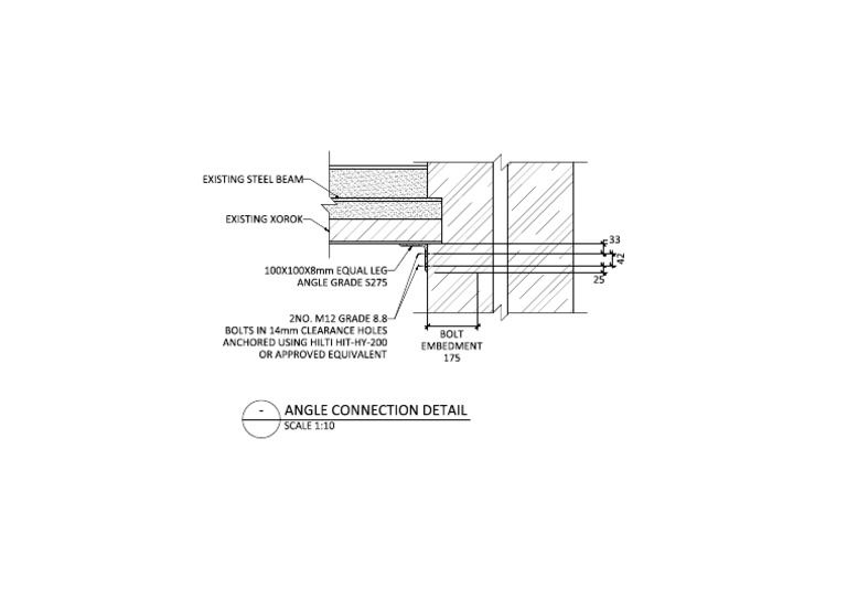 Angle Connection Detail: Existing Steel Beam Existing Xorok | PDF