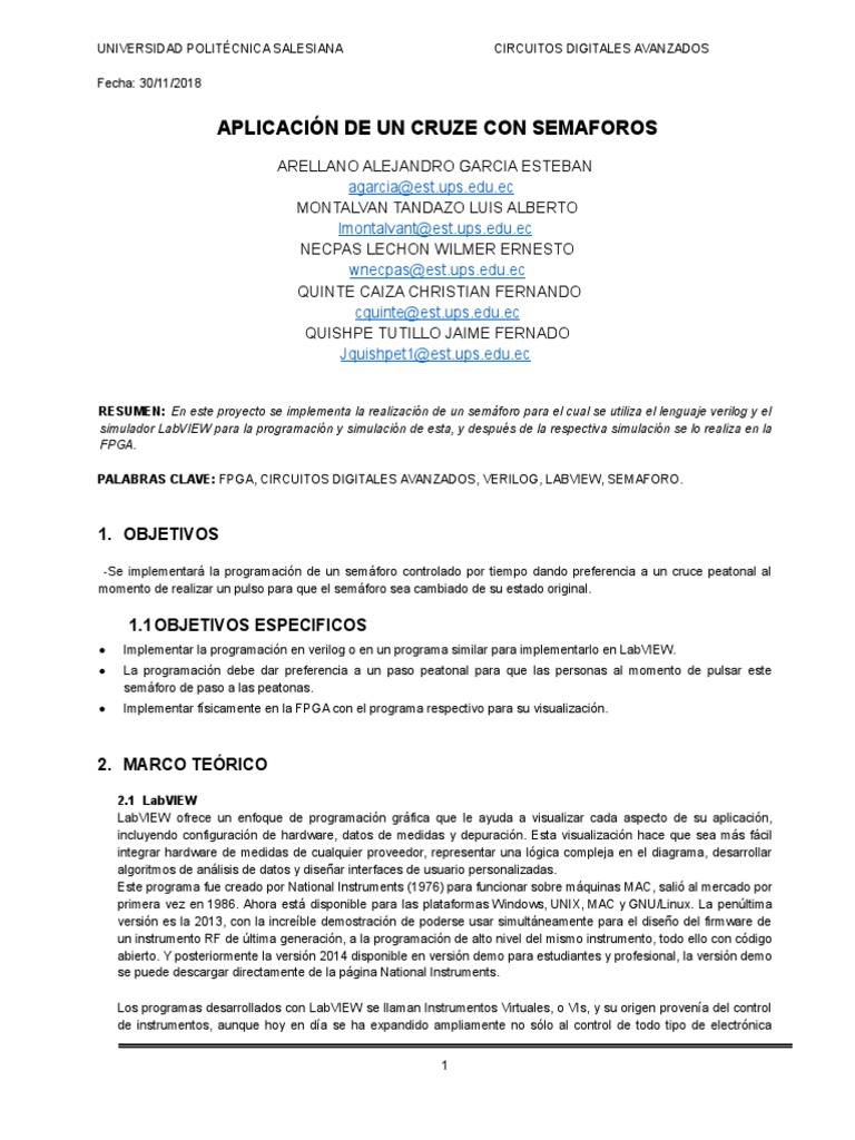 Proyecto CDA Semaforo Info | PDF | Diseño electronico | Ingeniería