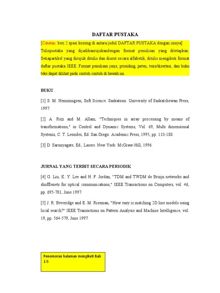 Format Daftar Pustaka Ta | PDF | Telephone | Electromagnetism