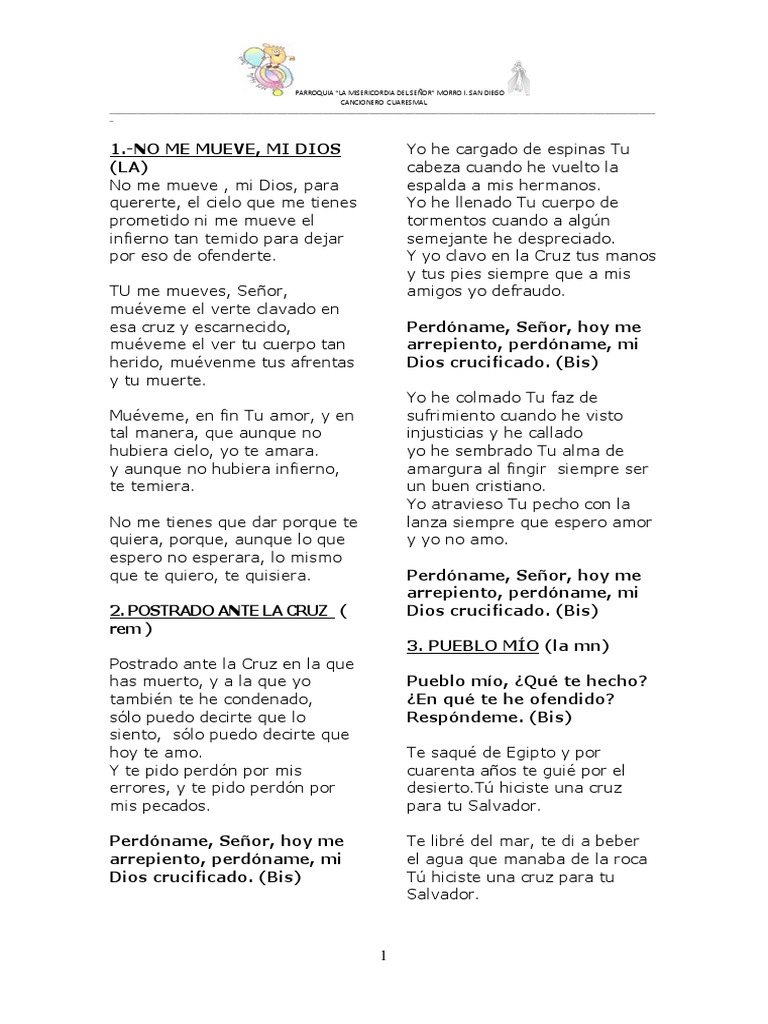 Cancionero Cuaresma | PDF | eucaristía | Perdón