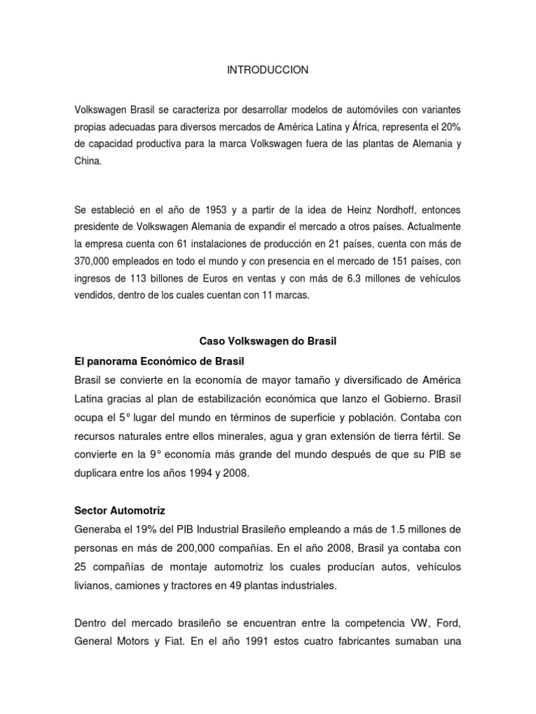 Caso Volkswagen Do Brasil | PDF | Volkswagen | Brasil