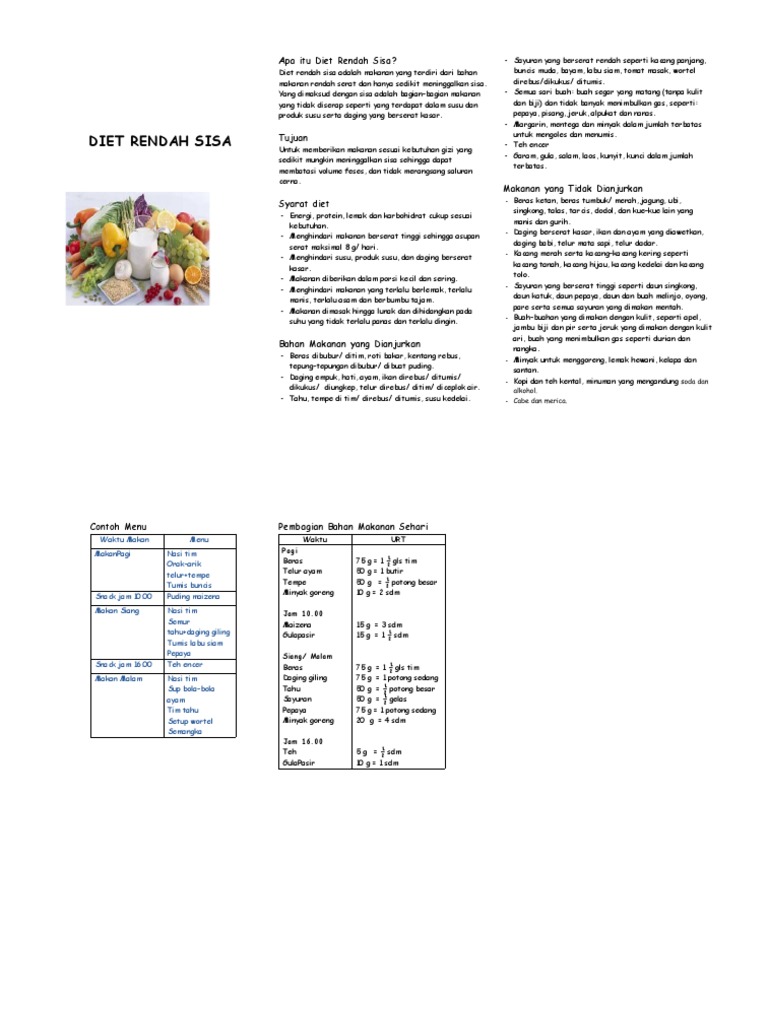 Diet Rendah Sisa | PDF