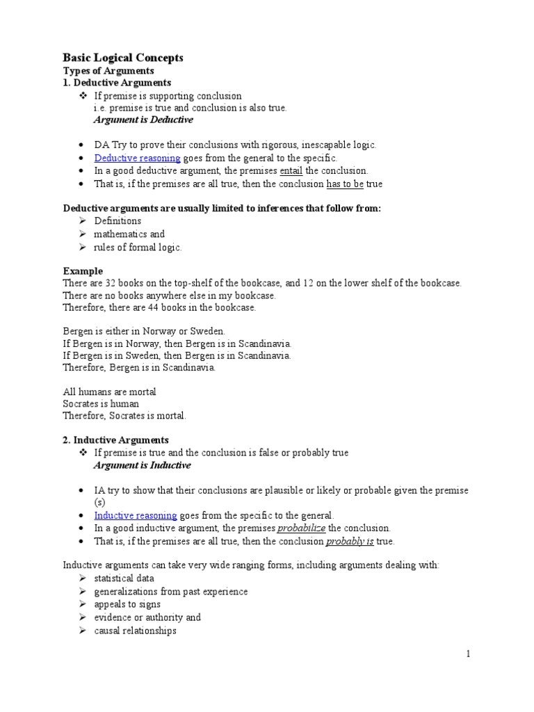 Session 9 Basic Logical Concepts | PDF | Deductive Reasoning | Argument