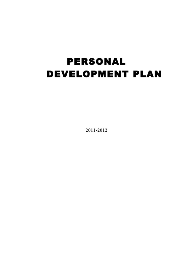Personal Development Plan Template | PDF