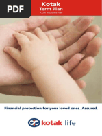 Kotak Signature Term Plan Brochure | PDF | Insurance | Life Insurance