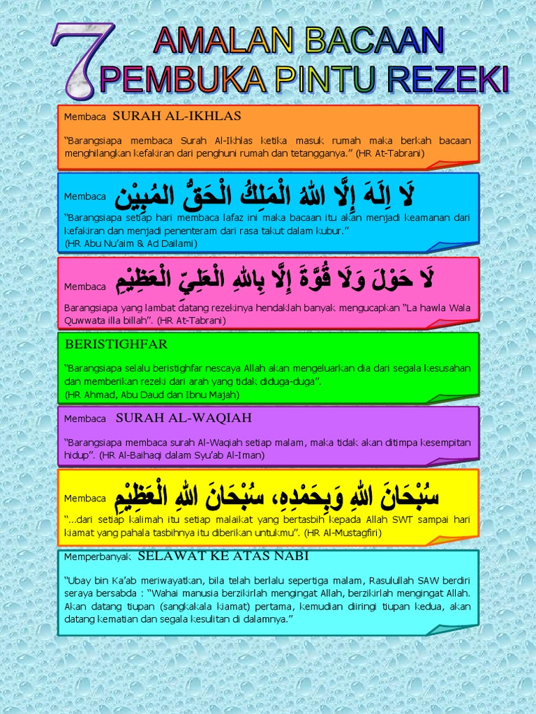 7 Pintu Pembuka Pintu Rezeki | PDF