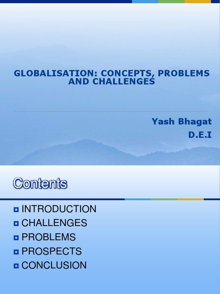 Globalisation: Concepts, Problems and Challenges | PDF | Poverty ...