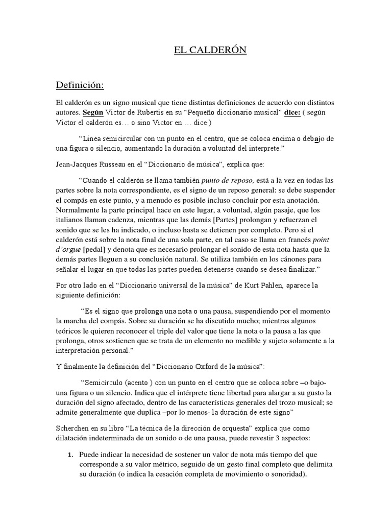 Calderón en Música | PDF | Tempo | Música clásica