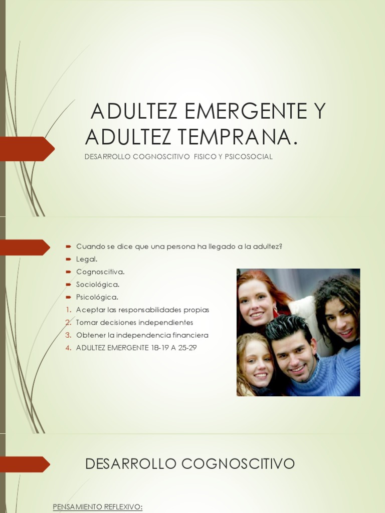 Desarrollo en la Adultez Emergente | PDF | Adultos | Epistemología
