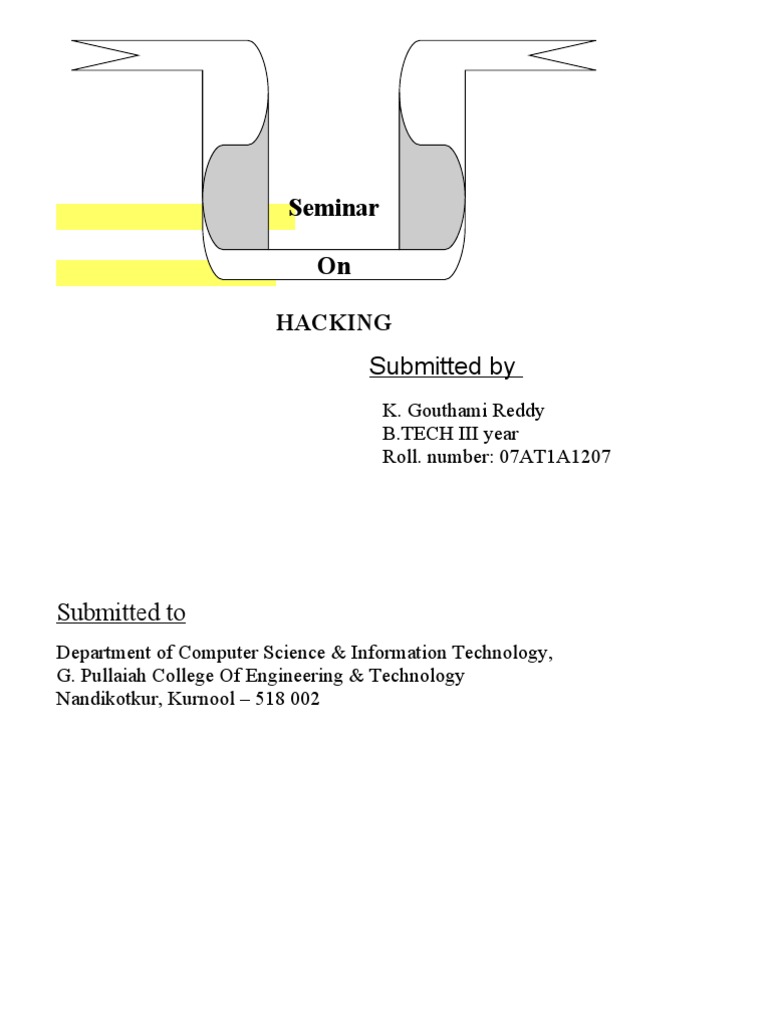 Seminar On: Submitted by | PDF | Security Hacker | File Transfer Protocol