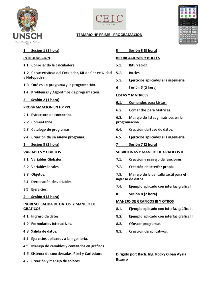 Temario HP Prime | PDF | Áreas de informática | Tecnologías de la ...