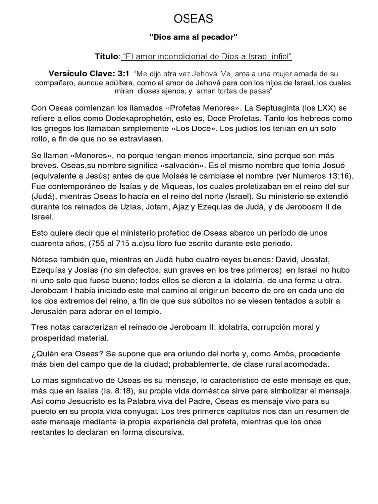 OSEAS | PDF | Contenido bíblico | Biblia