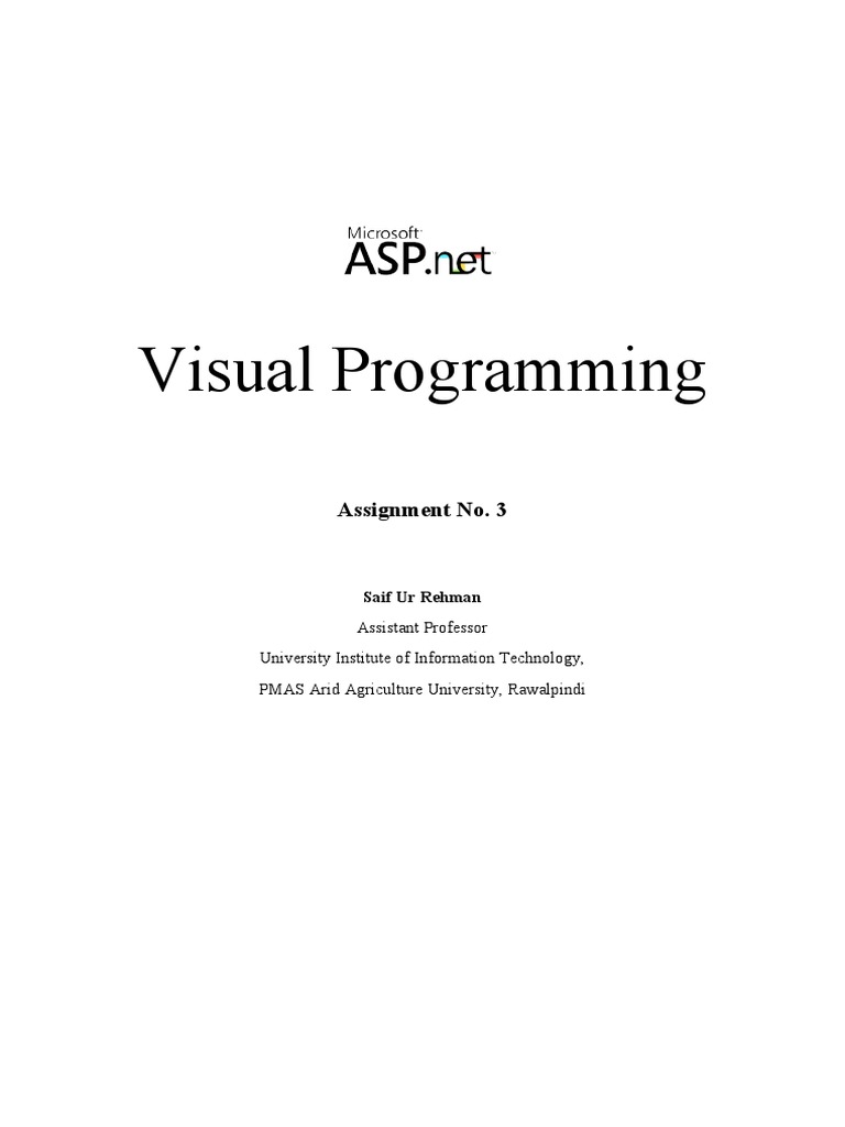 Visual Programming 3rd Assignment | PDF | Html Element | Cascading Style Sheets