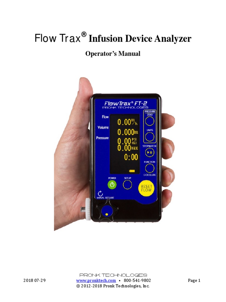 Flow Trax Op Manual | PDF | Intravenous Therapy | Personal Computers