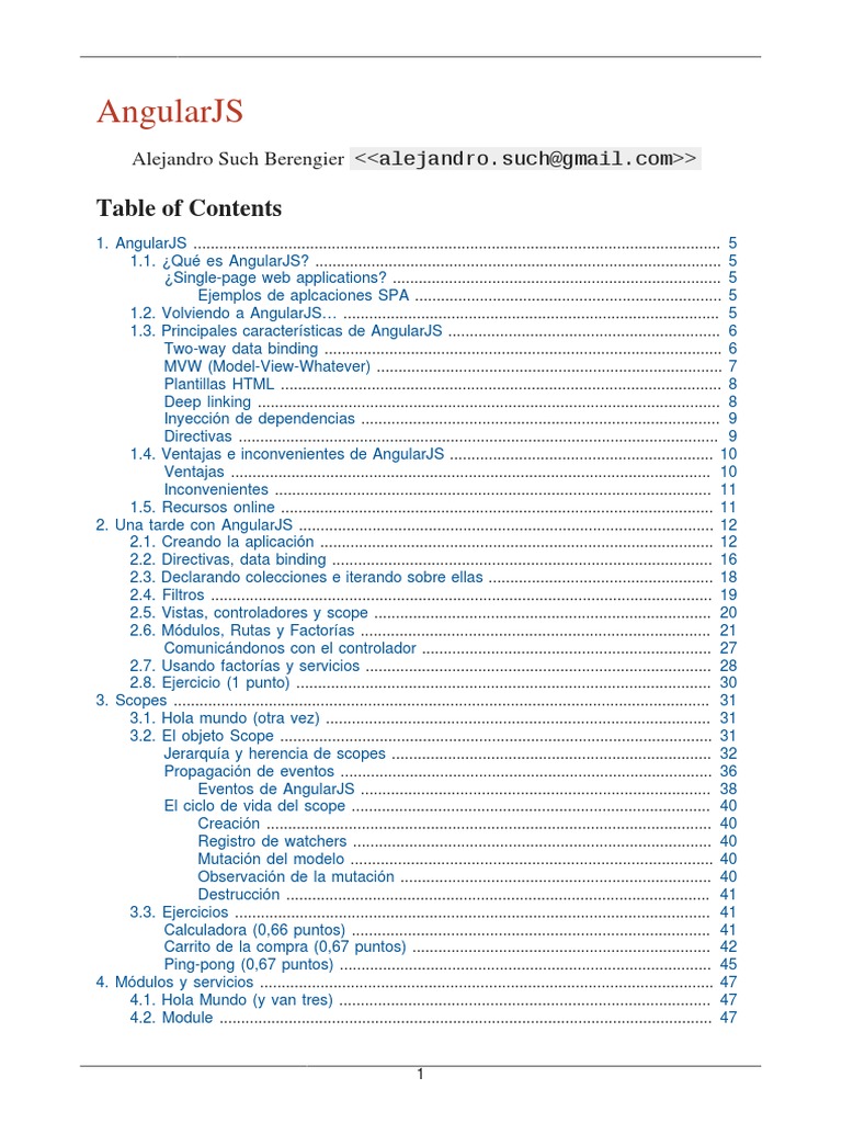 Manual Básico de AngularJS | PDF | Js angular | Script Java