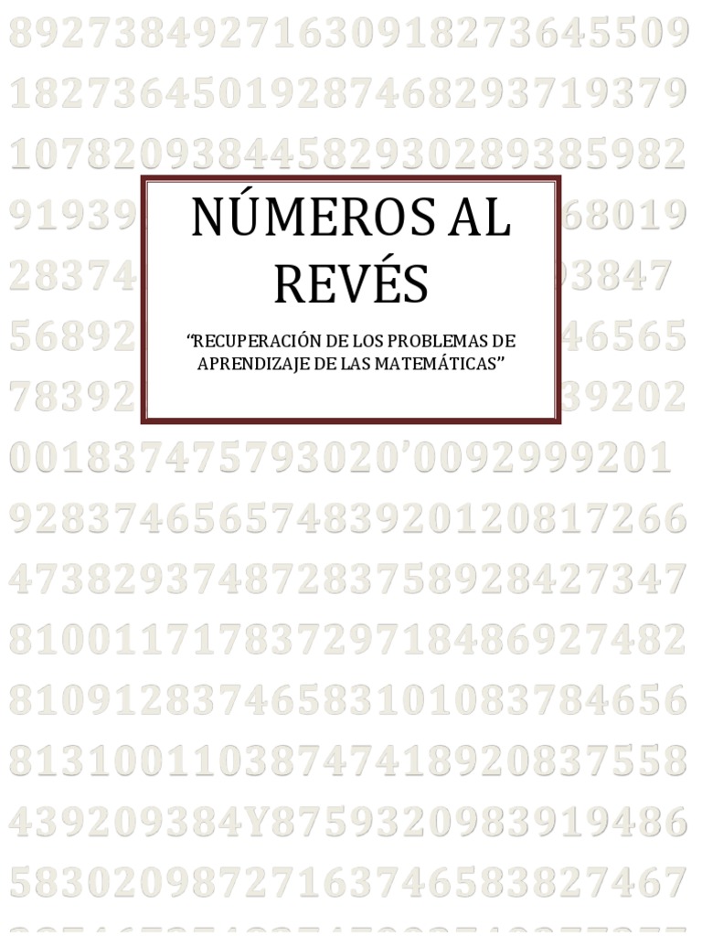 Números Al Revés | PDF | Aprendiendo estilos | Aprendizaje