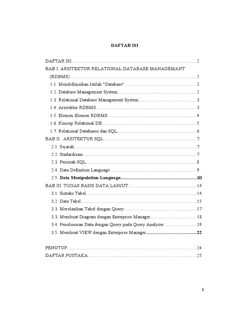 Arsitektur Rdbms Dan SQL | PDF