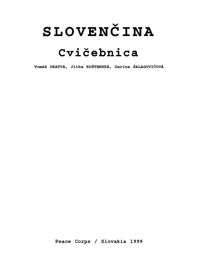 Slovak Work Book | PDF