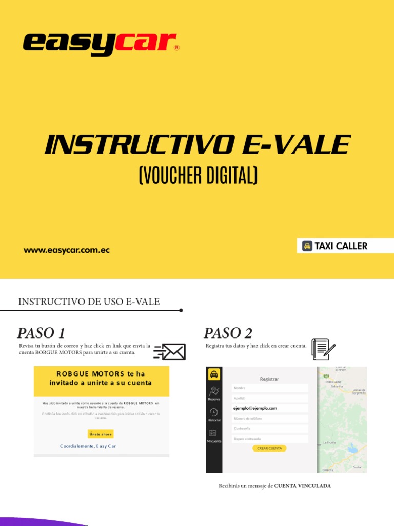 Instructivo E-Vale (Taxi Caller) | PDF | Tecnología digital ...
