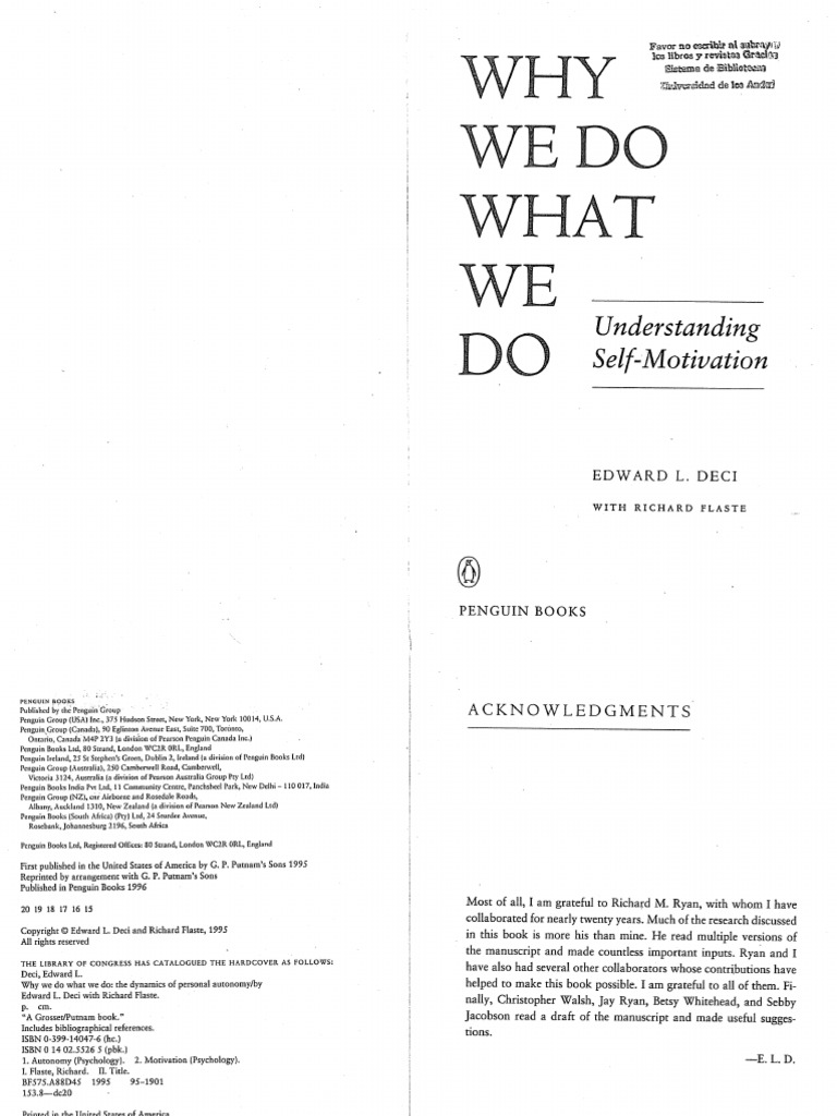 Why We Do What We Do | PDF