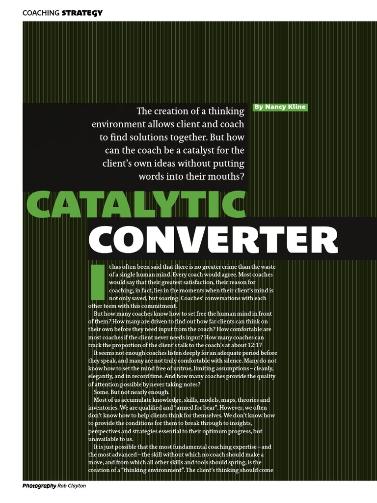 CaW Article | PDF | Thought | Catalysis