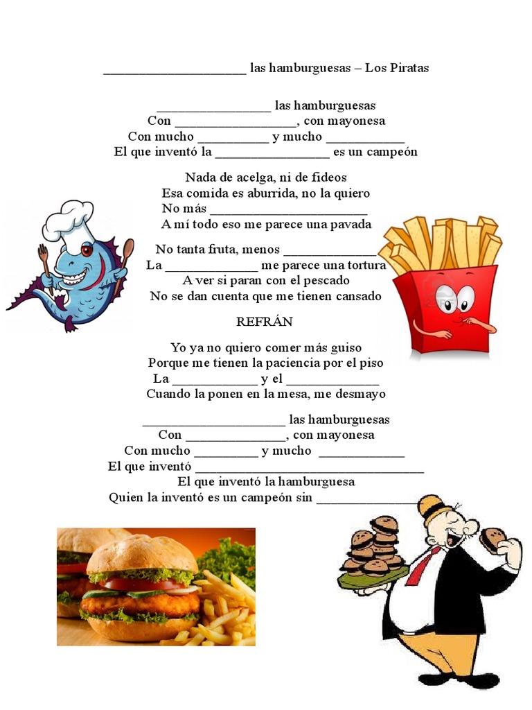 A Mi Me Gustan Las Hamburguesas | PDF