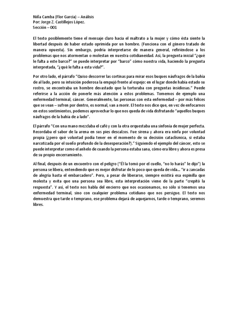 Niña Camba - Análisis | PDF