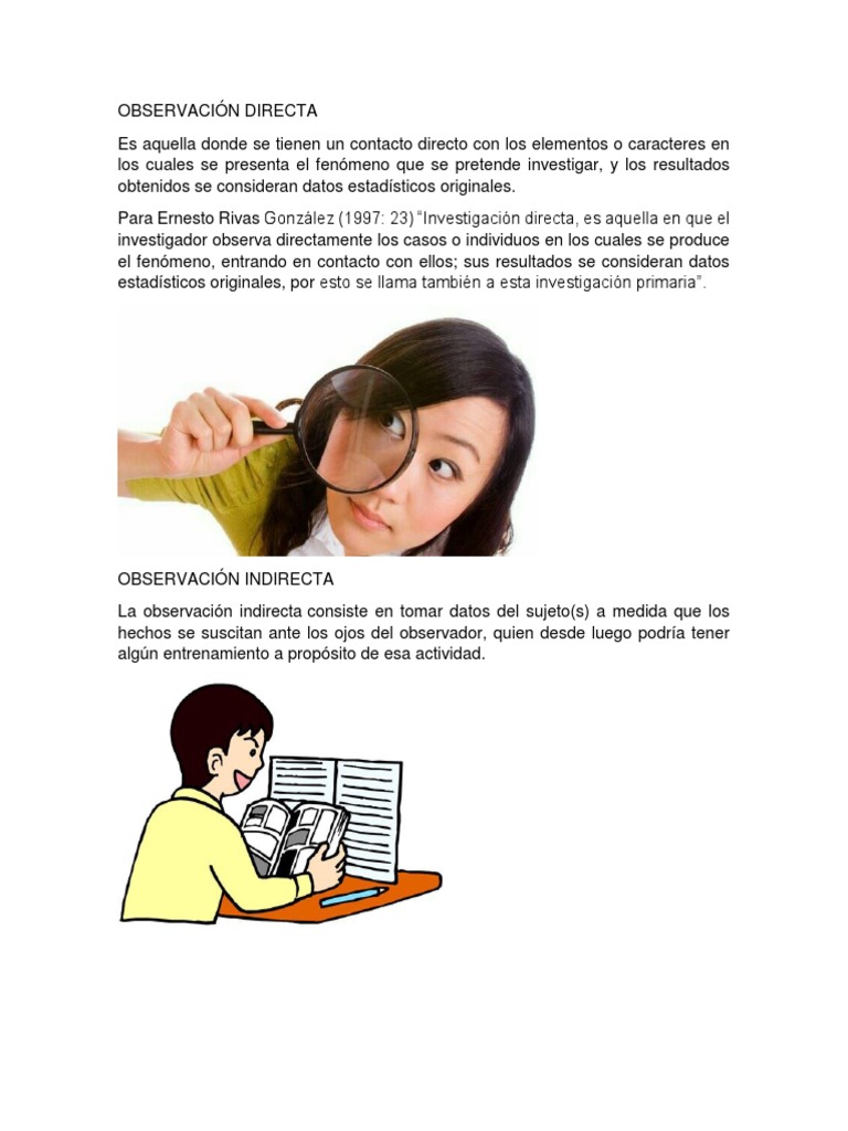 Observación Directa | PDF