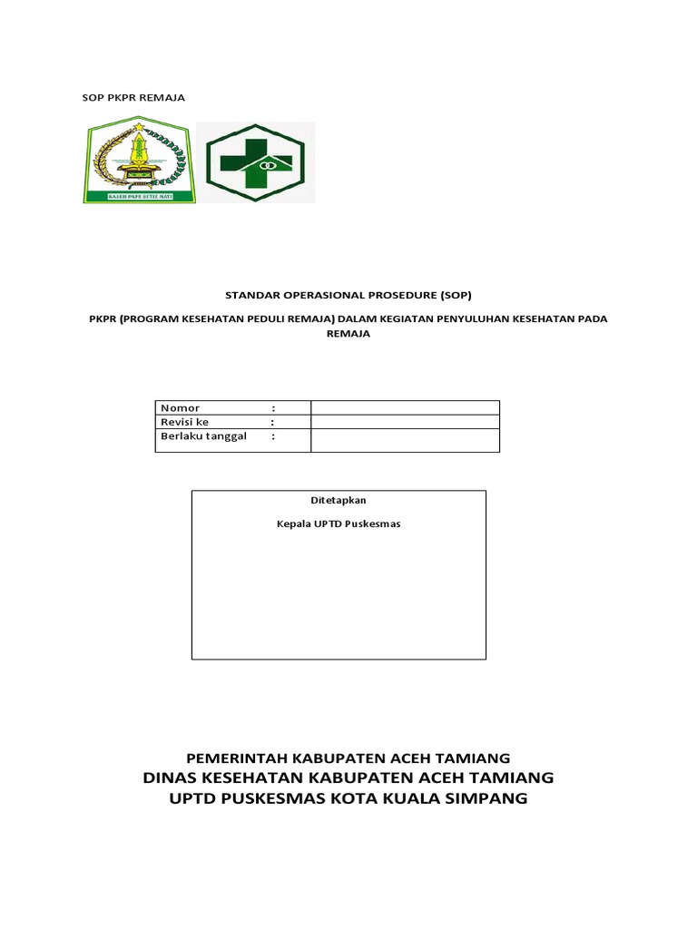 Sop PKPR Remaja | PDF