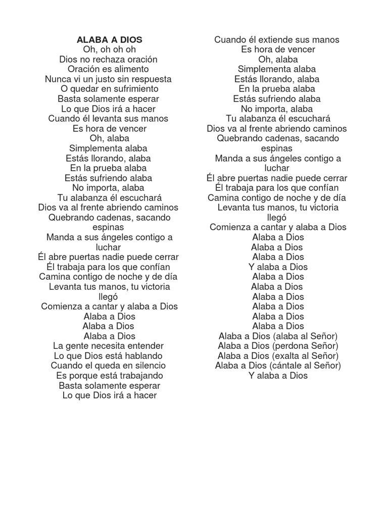 Alaba A Dios | PDF | Jesús | Amor