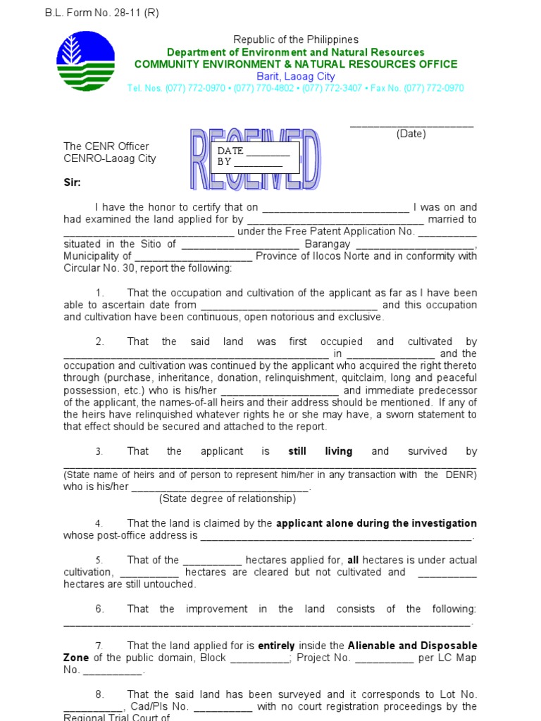 BL Form No. 28-A | Common Law | Social Institutions | Free 30-day Trial ...
